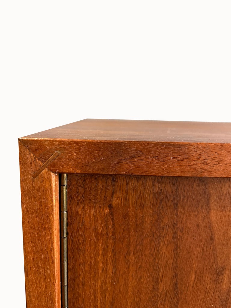Midcentury American Studio Craft Walnut Case Piece For Sale at 1stDibs