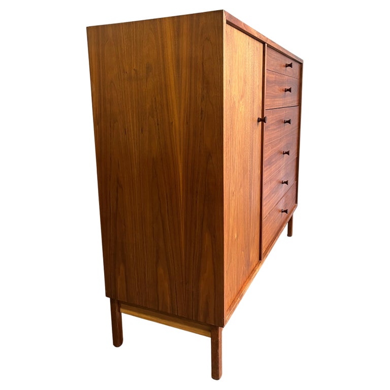 Midcentury American Studio Craft Walnut Case Piece For Sale at 1stDibs