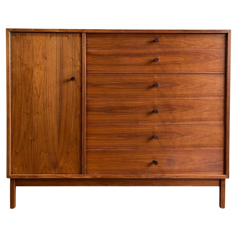 Midcentury American Studio Craft Walnut Case Piece For Sale at 1stDibs