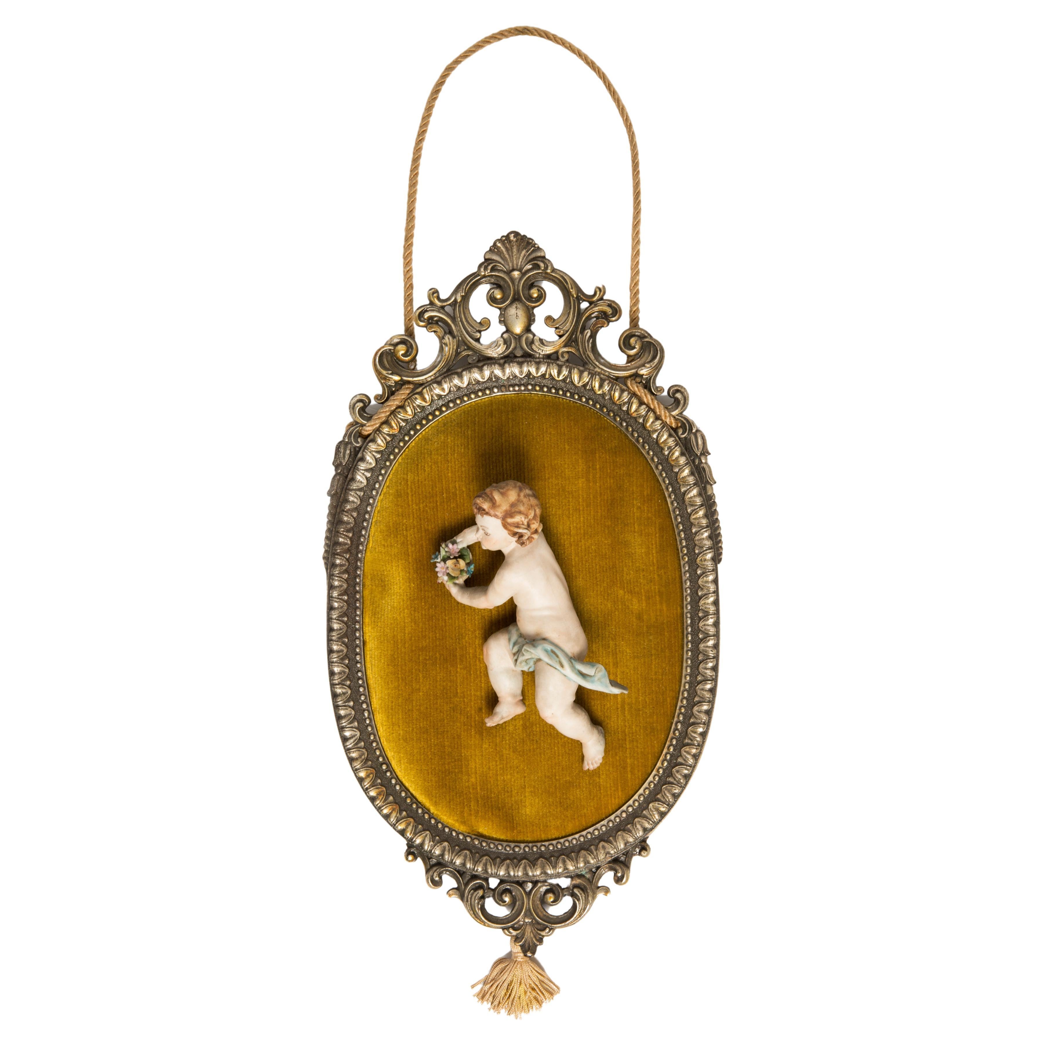 Mid Century Angel Gypsum Picture Sculpture, Italy, 1960s For Sale at ...
