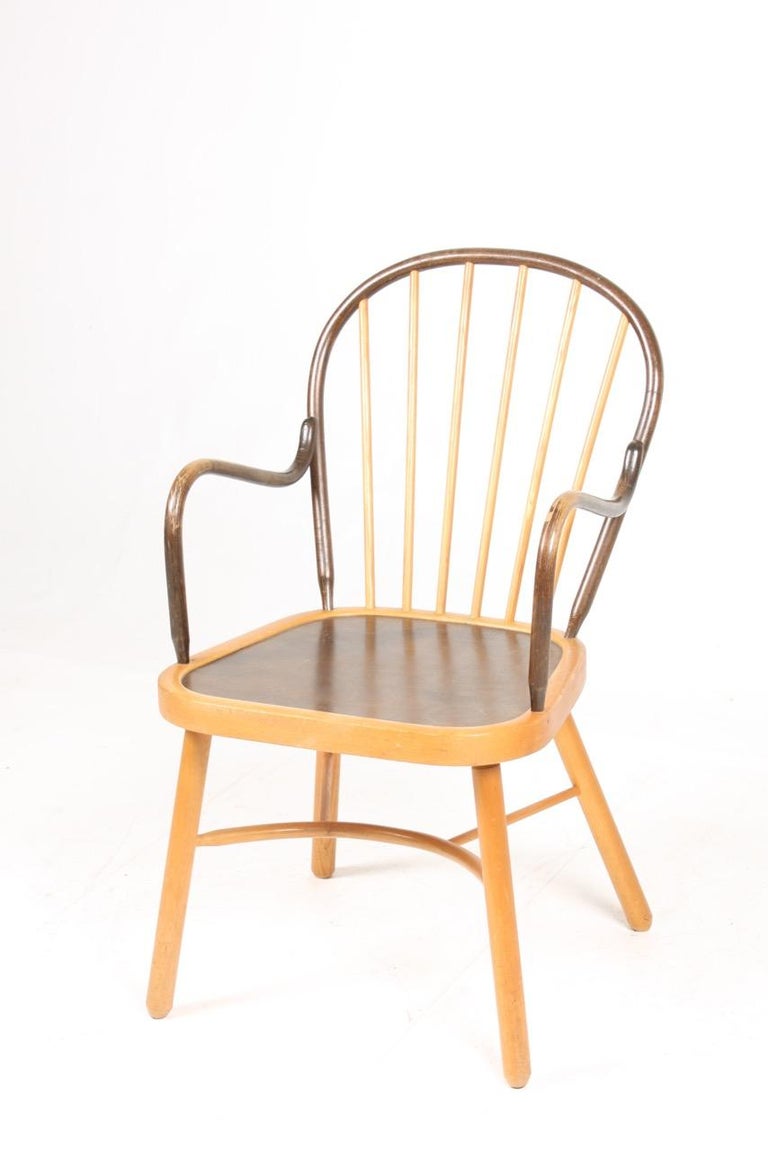 Midcentury Armchair in Elm by Eilersen, Danish Design, 1950s at 1stDibs