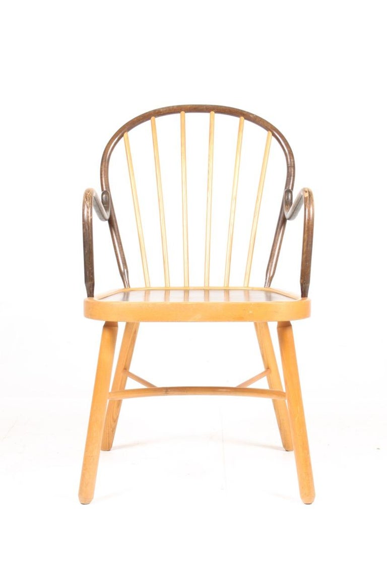Midcentury Armchair in Elm by Eilersen, Danish Design, 1950s at 1stDibs