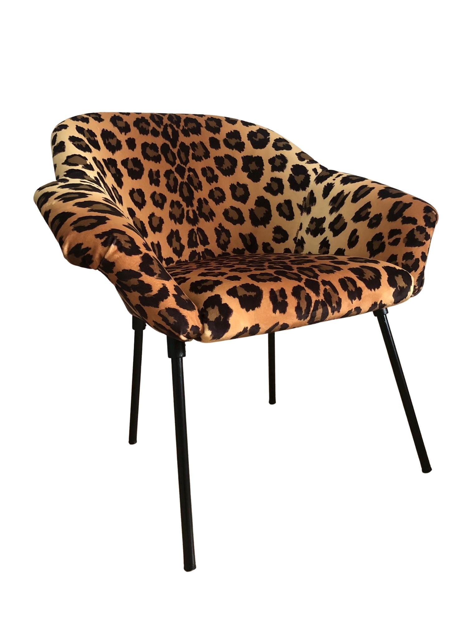 Mid-Century Armchair in Leopard Velvet, 1960s For Sale at 1stDibs ...