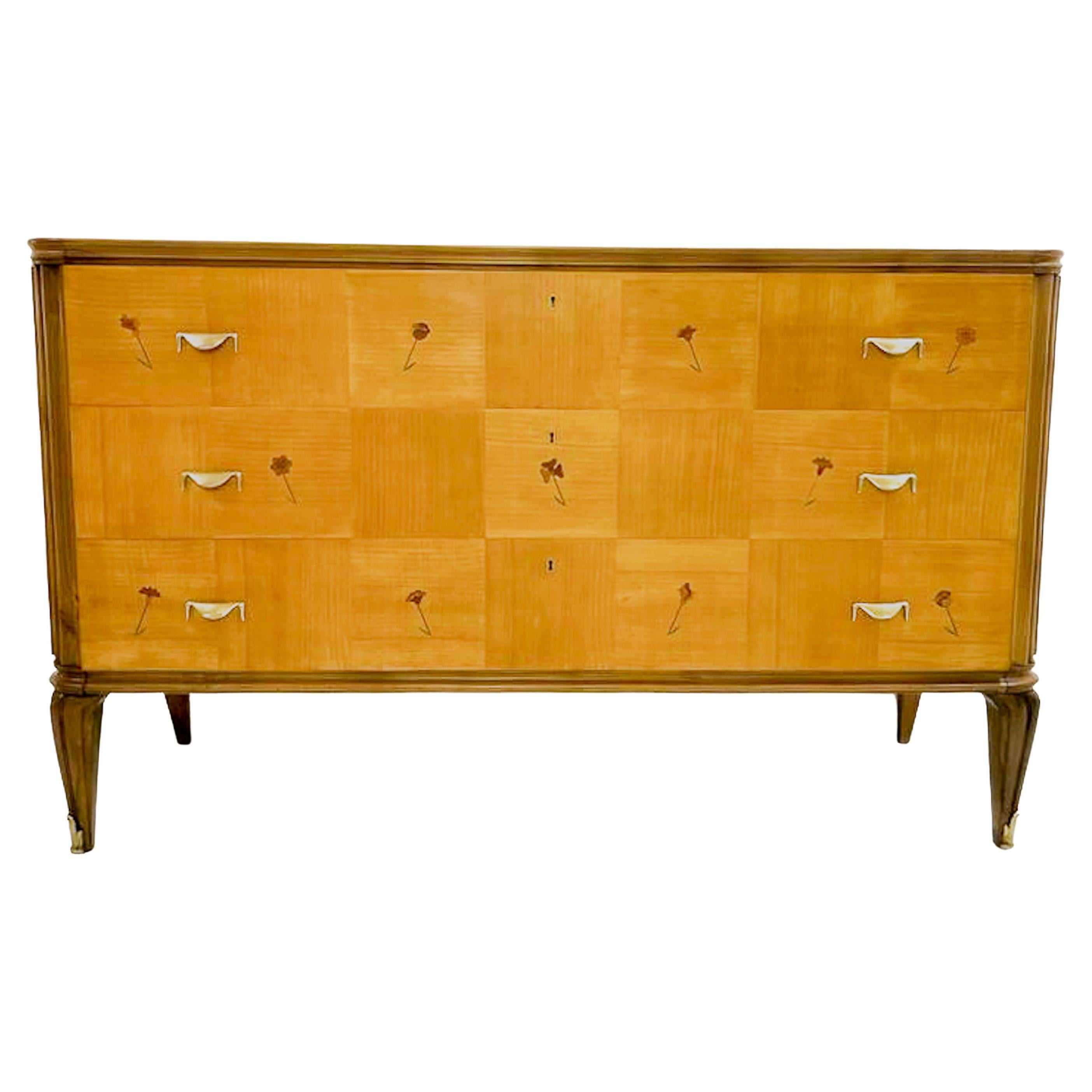 Mid-Century Art Deco Chest of Drawers, Maple, 1930s For Sale at 1stDibs