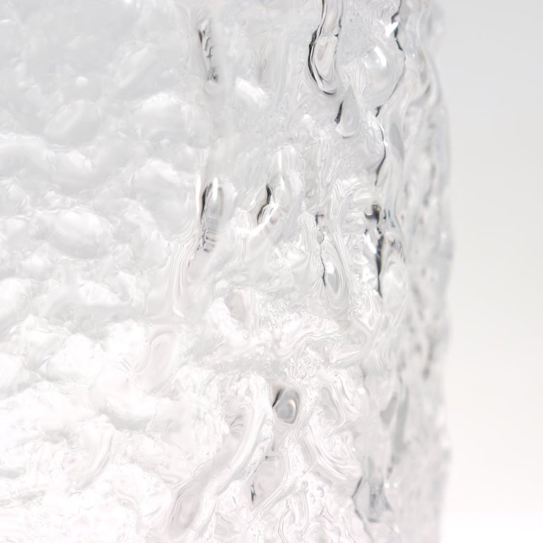 Mid-Century Art Glass Bark Vase attributed to Geoffrey Baxter and ...