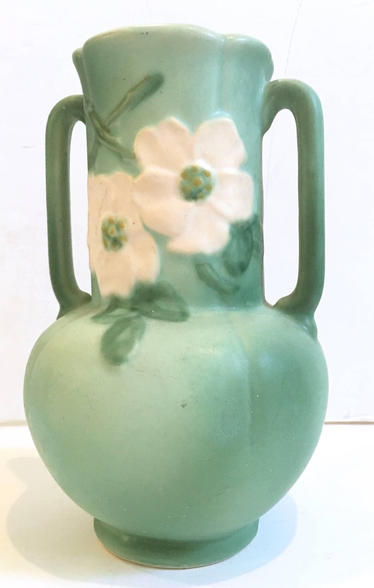 30'S Art Nouveau Hand-Painted Two-Handle Pottery Vase by, Weller Pottery For Sale at 1stdibs