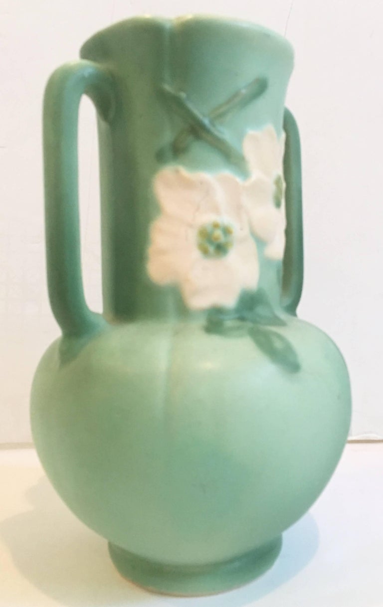 30'S Art Nouveau Hand-Painted Two-Handle Pottery Vase by, Weller Pottery For Sale at 1stdibs