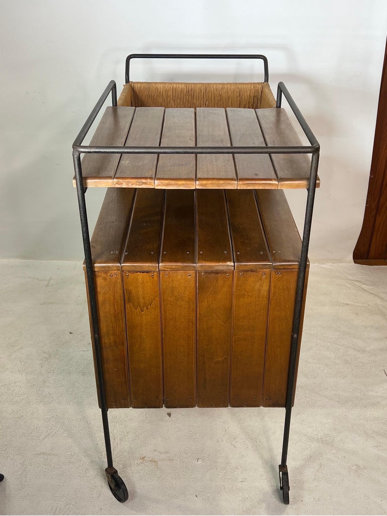 Mid Century Arthur Umanoff for Raymor Bar Cart For Sale at 1stDibs