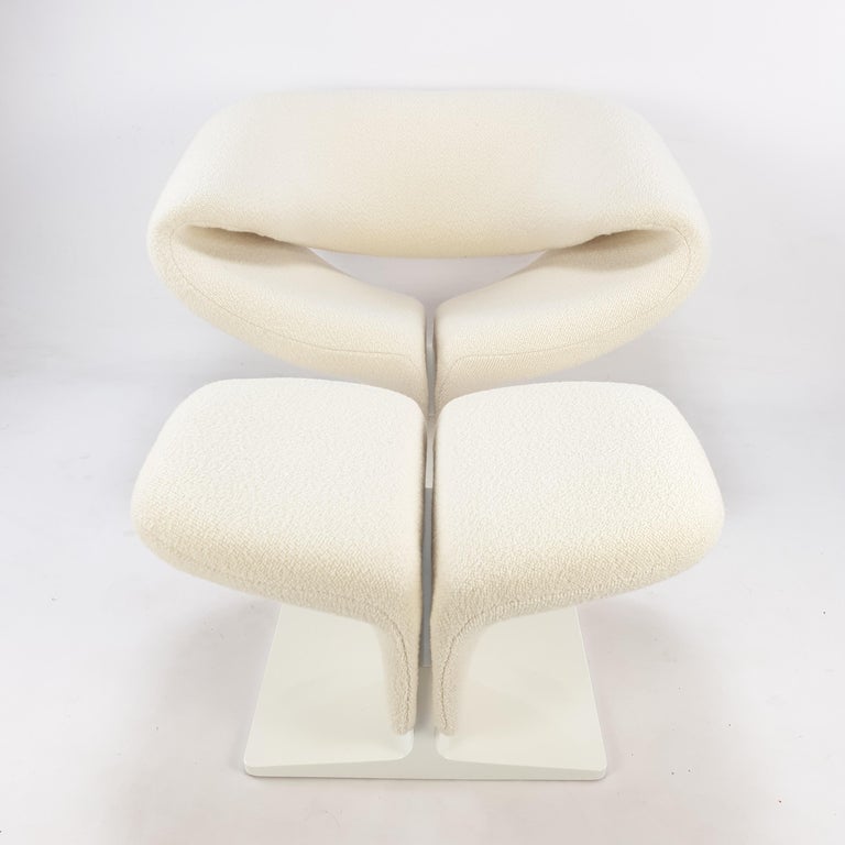 Mid Century Artifort Ribbon Chair and Ottoman by Pierre Paulin for ...