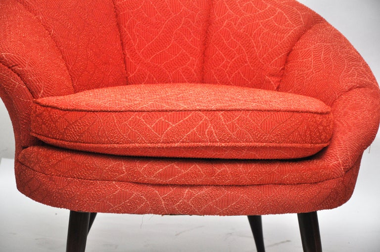 Midcentury Asymmetrical Club Chairs For Sale at 1stDibs