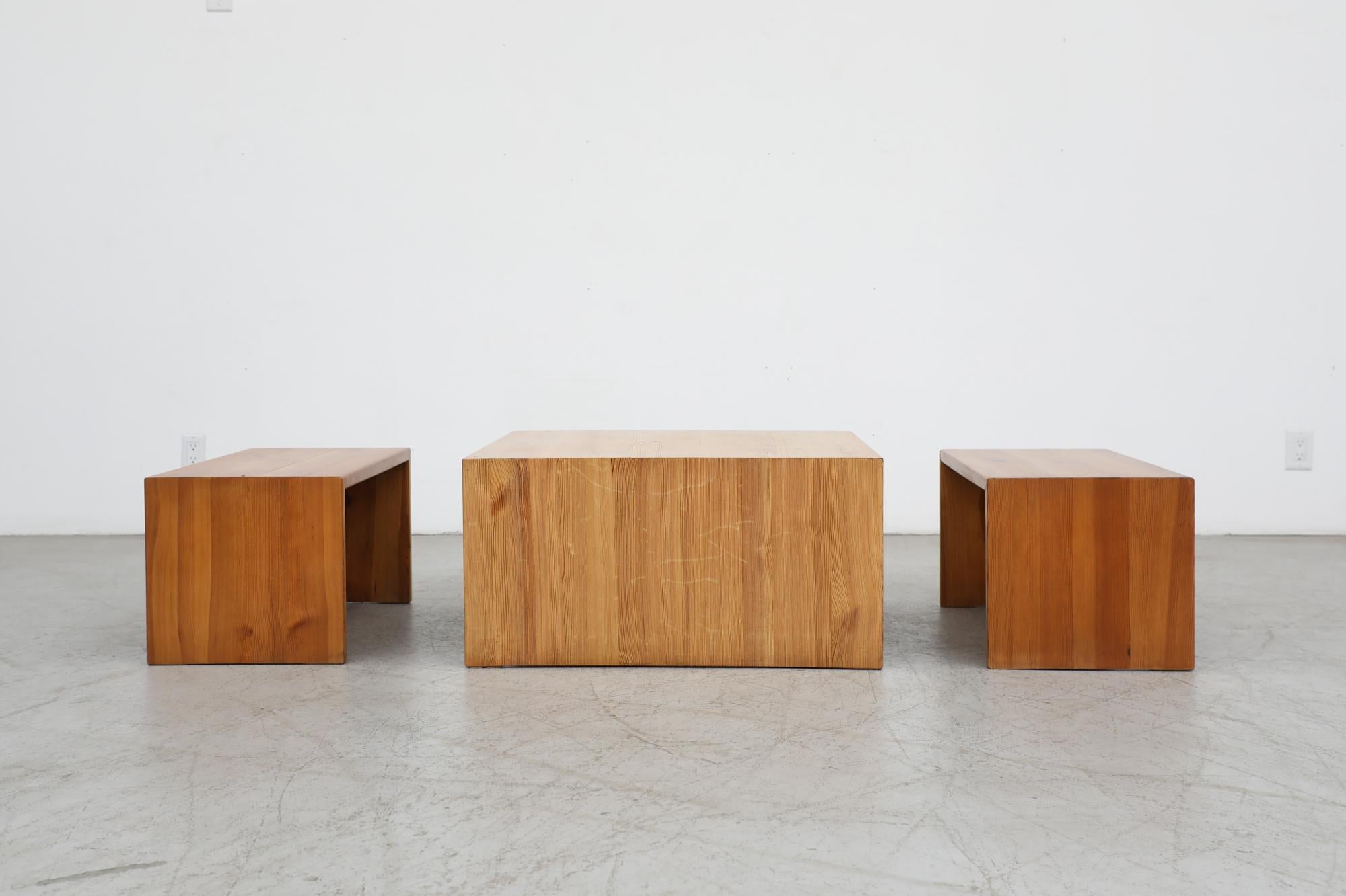 Midcentury Ate Van Apeldoorn Waterfall Coffee Table Set with 2 Nesting ...