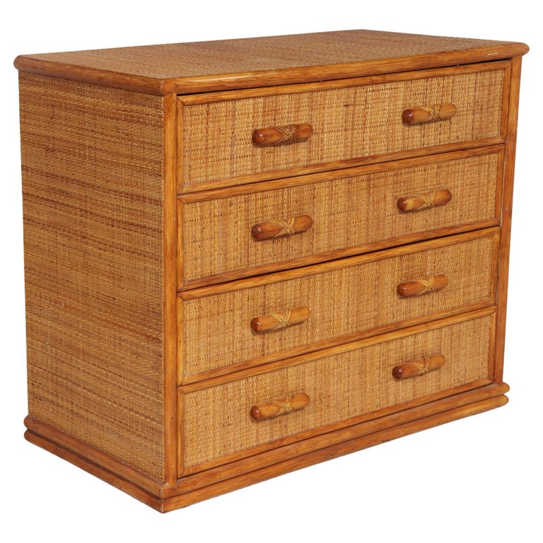 Mid century Bamboo Chest c1970 For Sale at 1stDibs