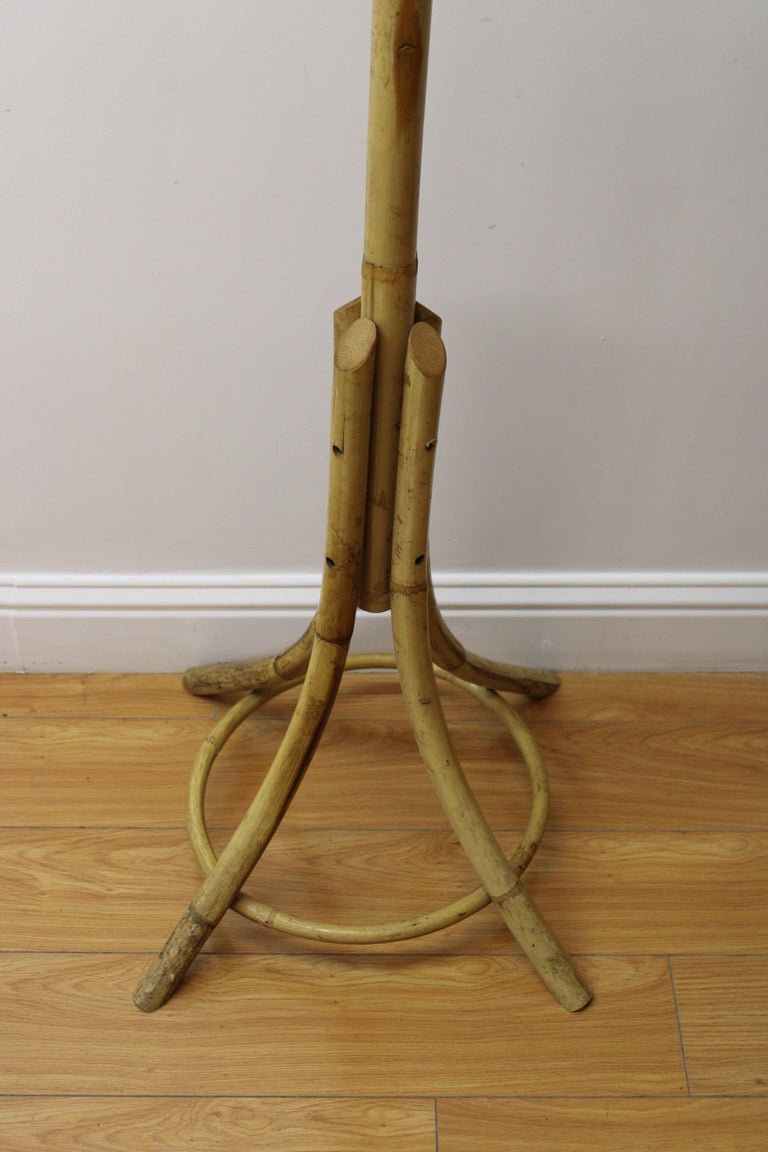 Mid Century Bamboo Coat Stand For Sale at 1stDibs