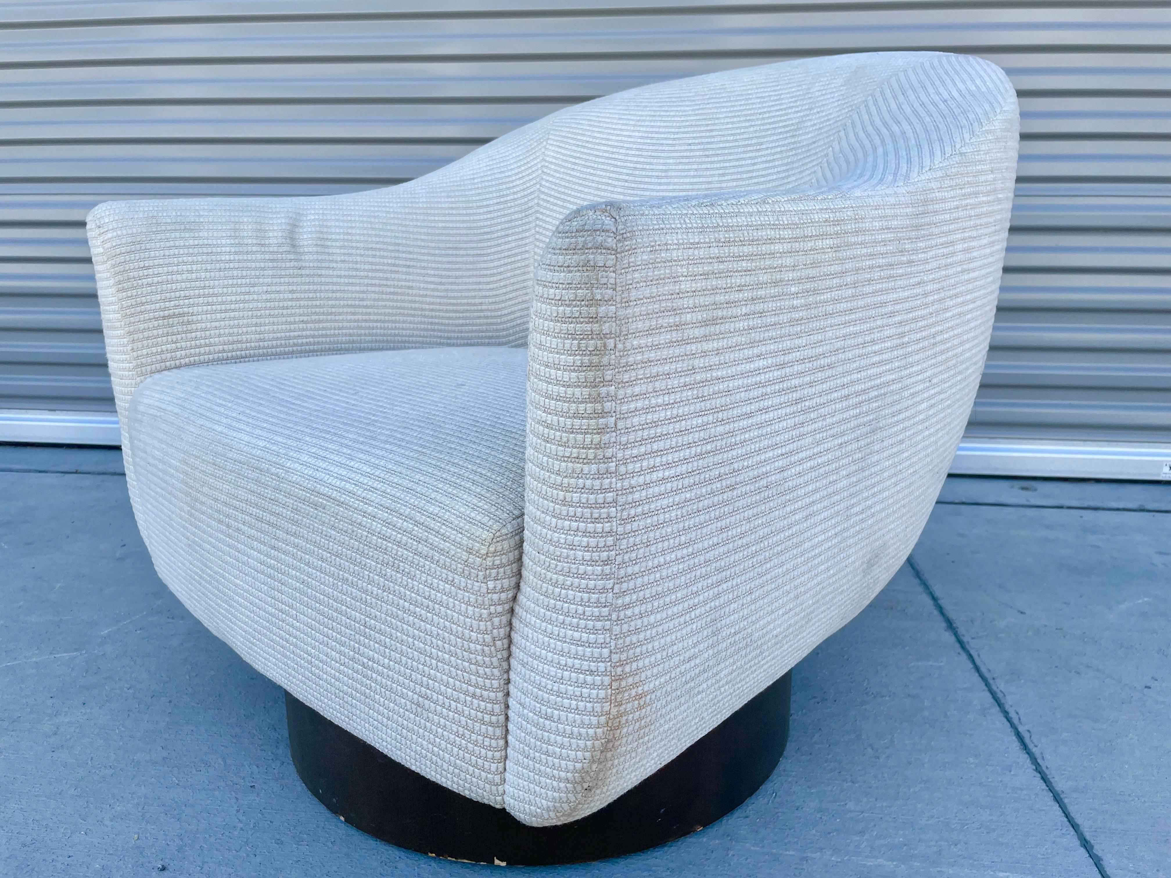 Midcentury Barrel Lounge Chairs Styled After Milo Baughman For Sale at ...