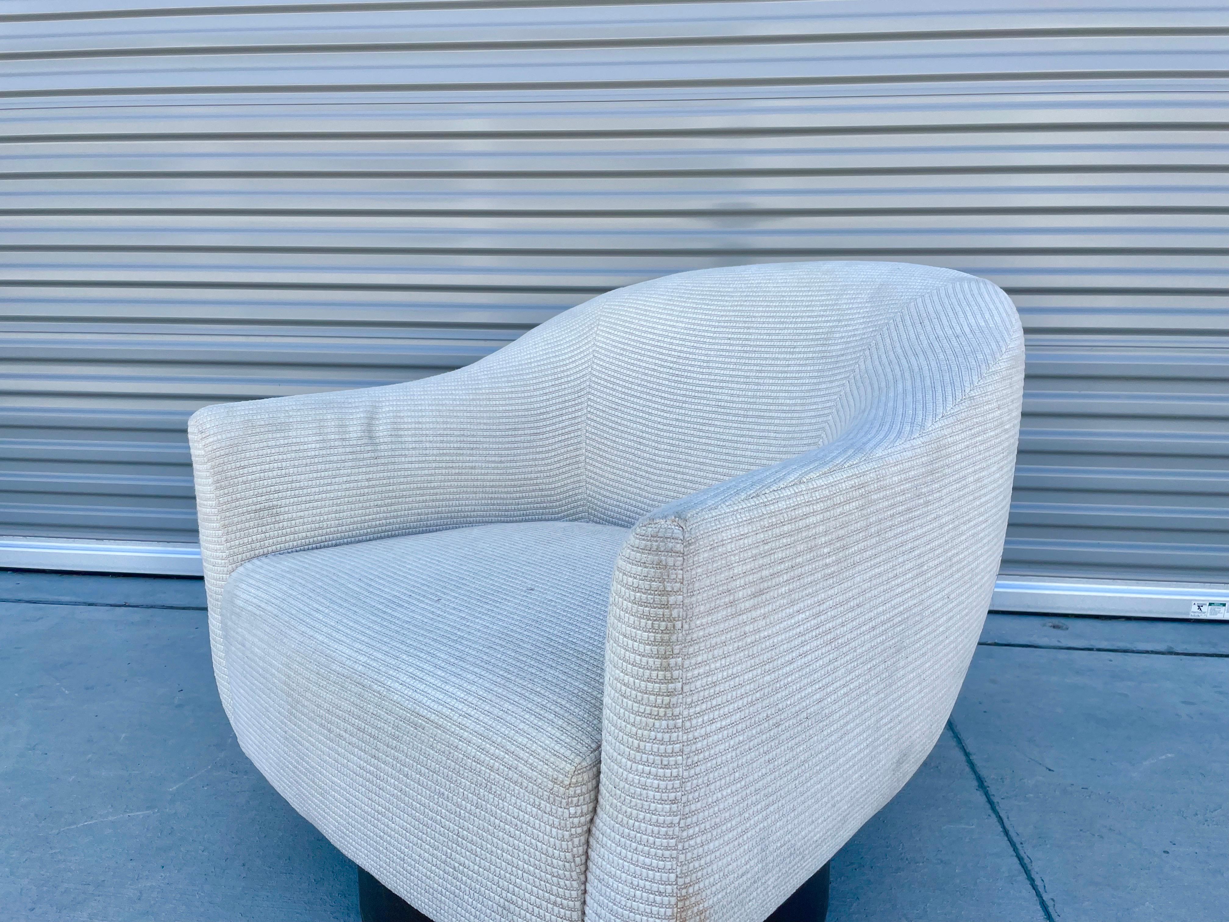 Midcentury Barrel Lounge Chairs Styled After Milo Baughman For Sale at ...