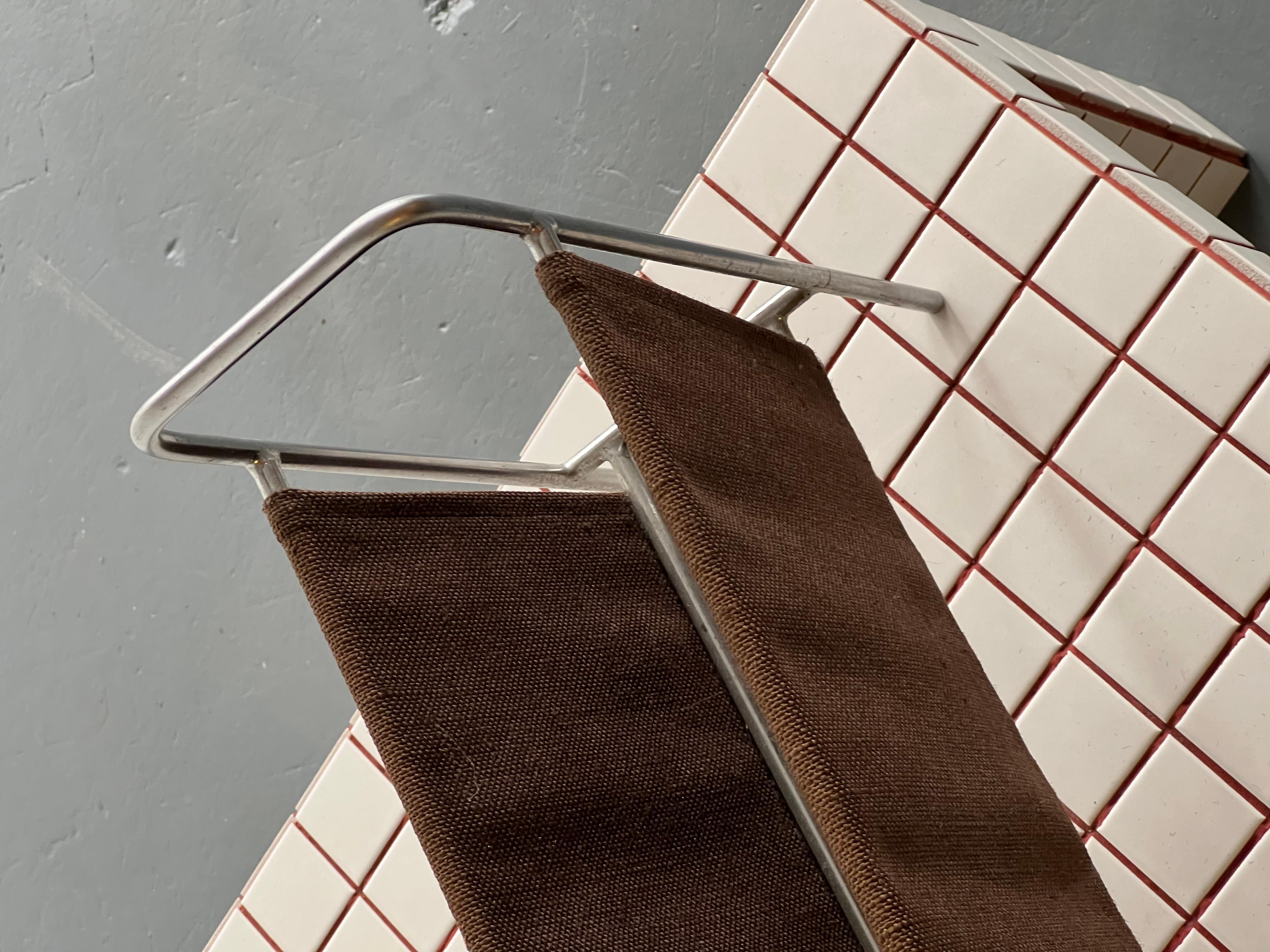 Mid Century Bauhaus Tubular Magazine / Vinyl Holder For Sale at 1stDibs