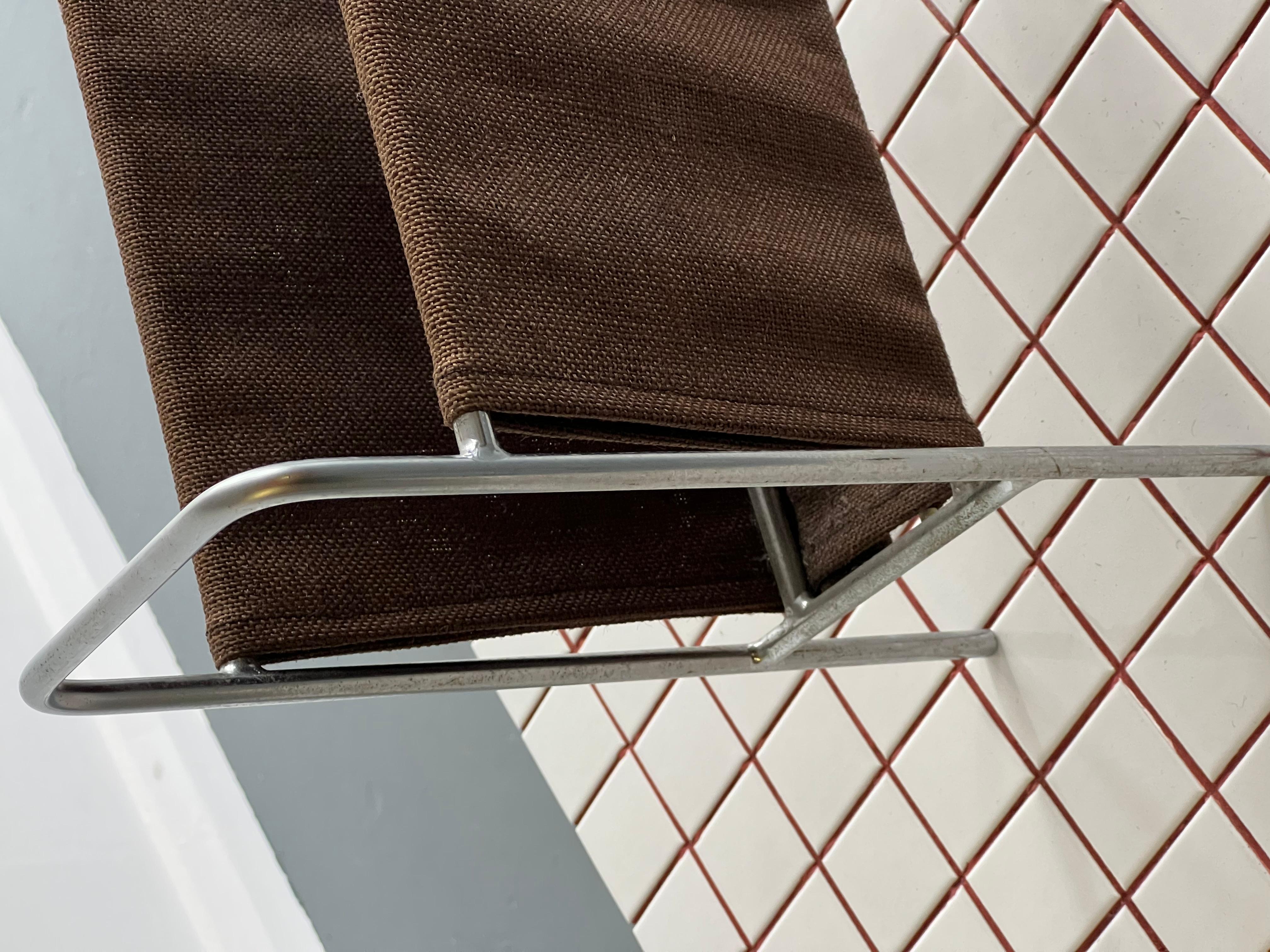 Mid Century Bauhaus Tubular Magazine / Vinyl Holder For Sale at 1stDibs