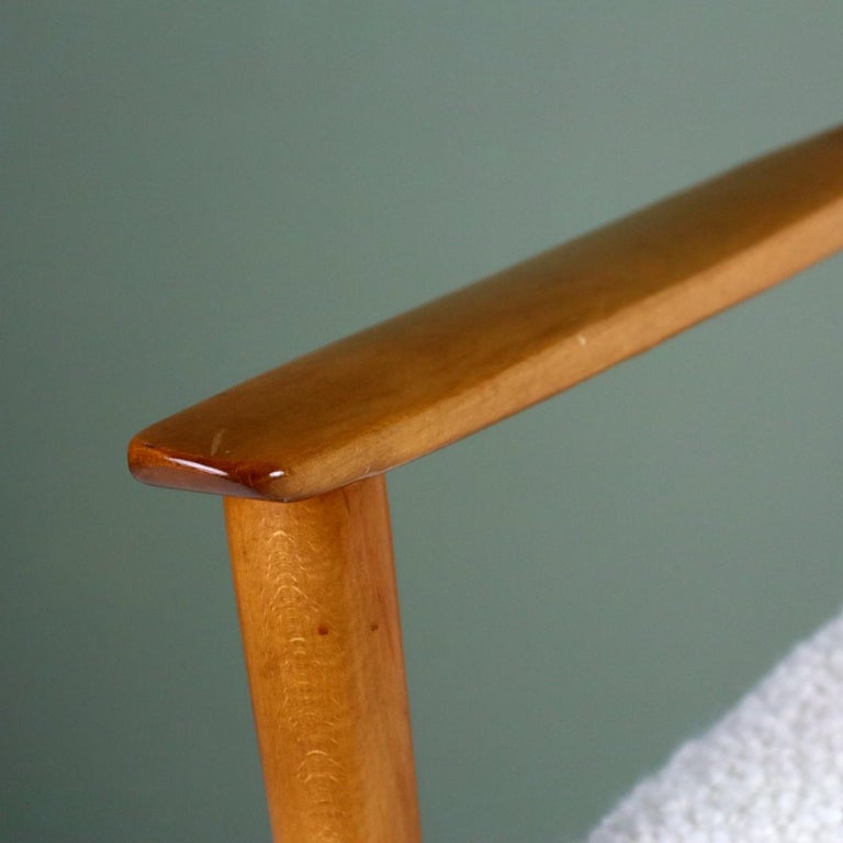 Midcentury Beech 3-Seater Sofa Bench For Sale at 1stDibs