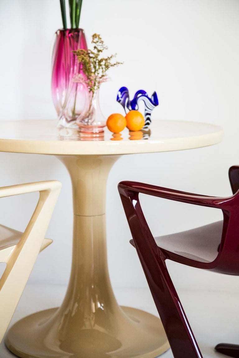 Midcentury Beige Kangaroo Table, by Ernst Moeckl, Germany, 1968 For ...