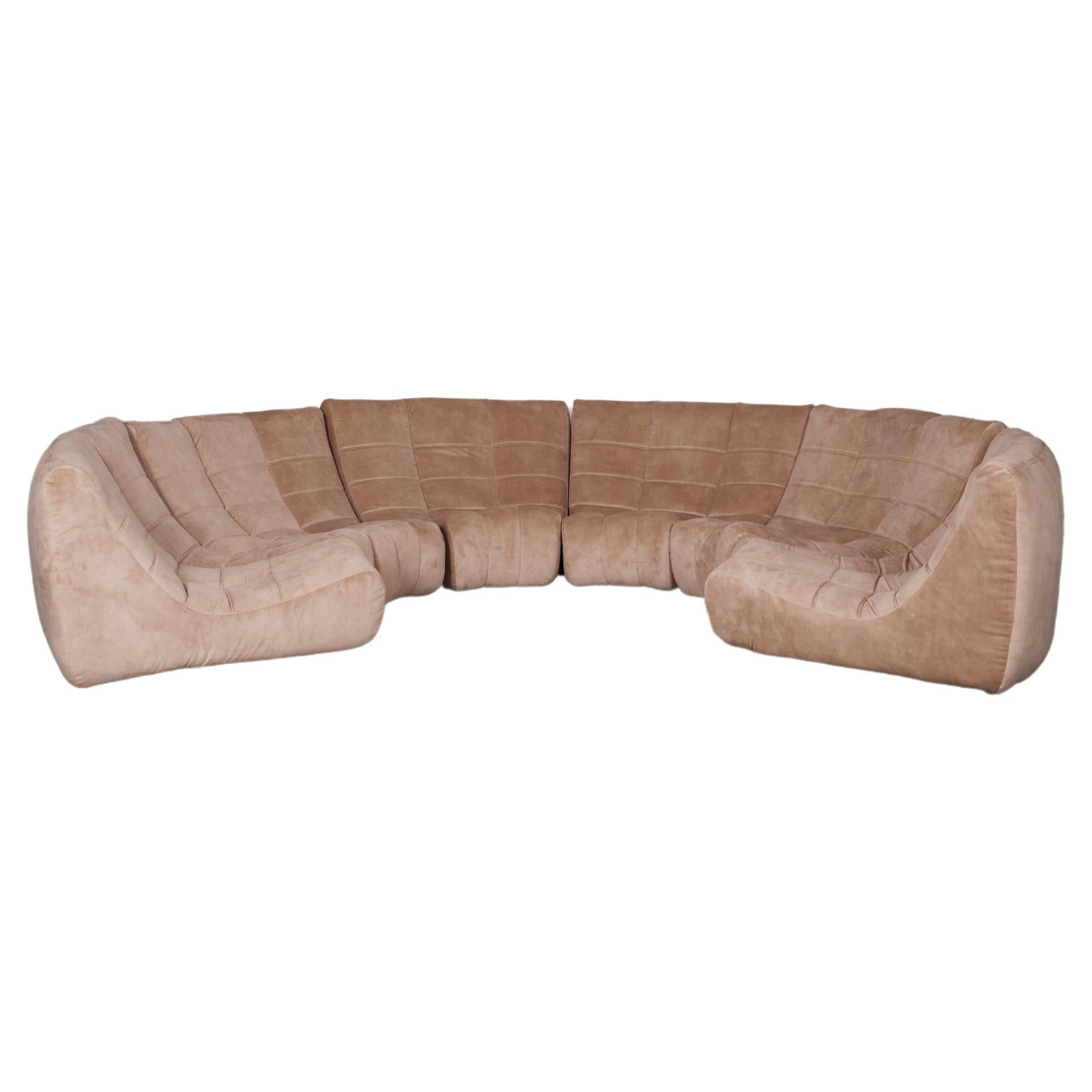 Mid-century beige sofa "Gilda" by the french designer Michel Ducaroy ...