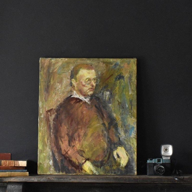 Mid Century Belgian Portrait For Sale at 1stDibs