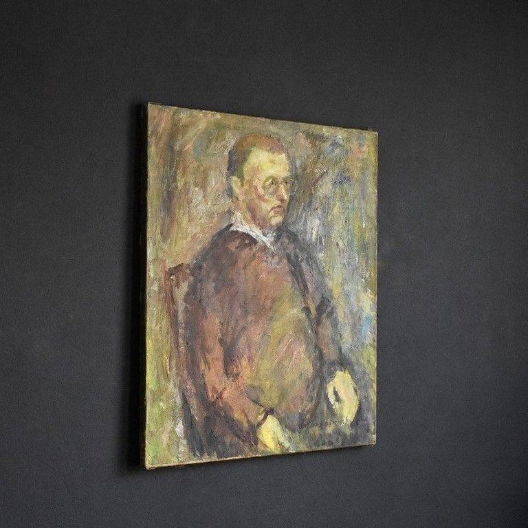 Mid Century Belgian Portrait For Sale at 1stDibs
