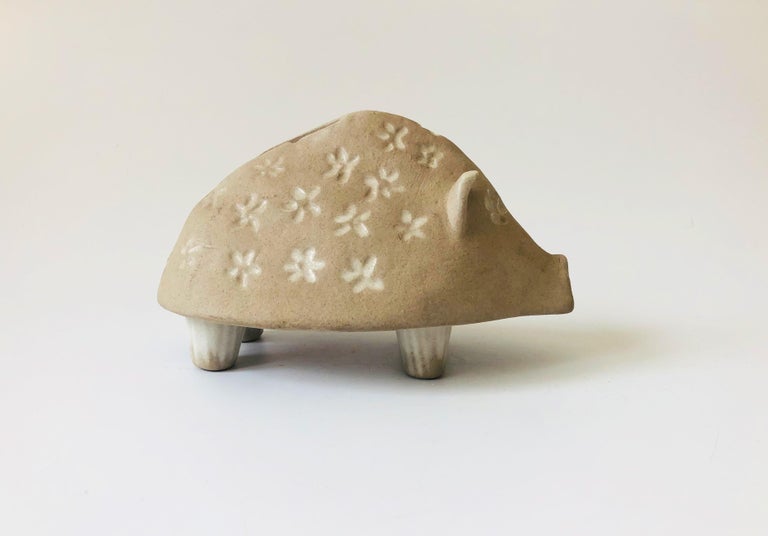 Mid Century Bennington Pottery Handmade Pig Bank by David Gil and ...