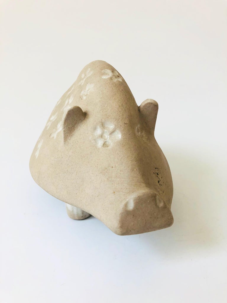 Mid Century Bennington Pottery Handmade Pig Bank by David Gil and ...