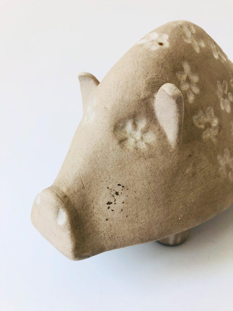 Mid Century Bennington Pottery Handmade Pig Bank by David Gil and ...