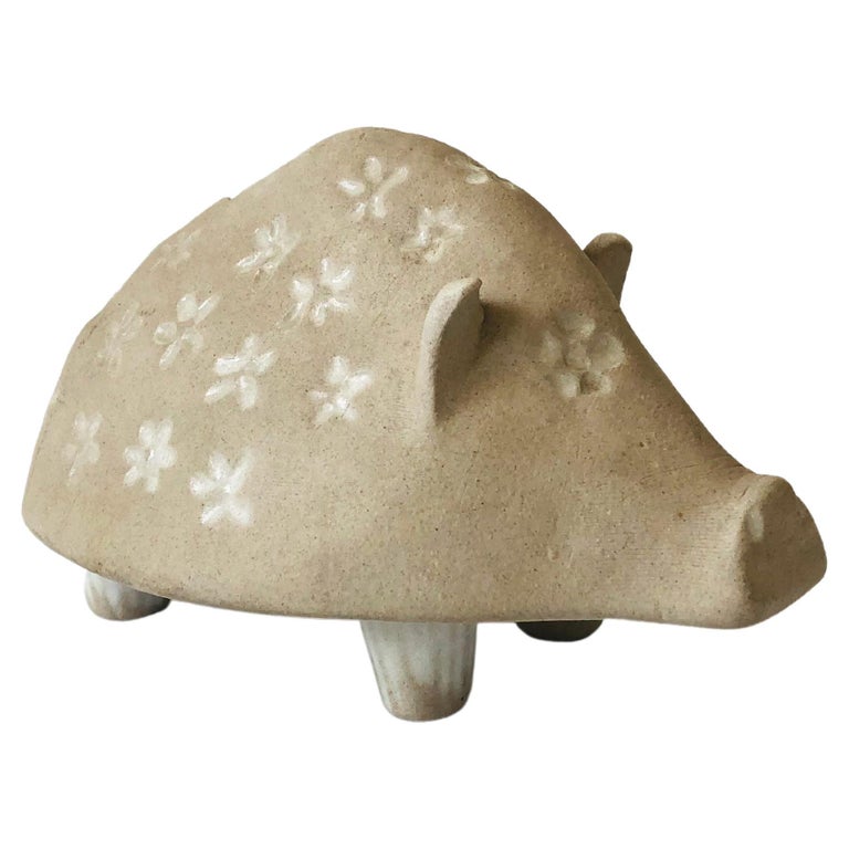 Mid Century Bennington Pottery Handmade Pig Bank by David Gil and ...