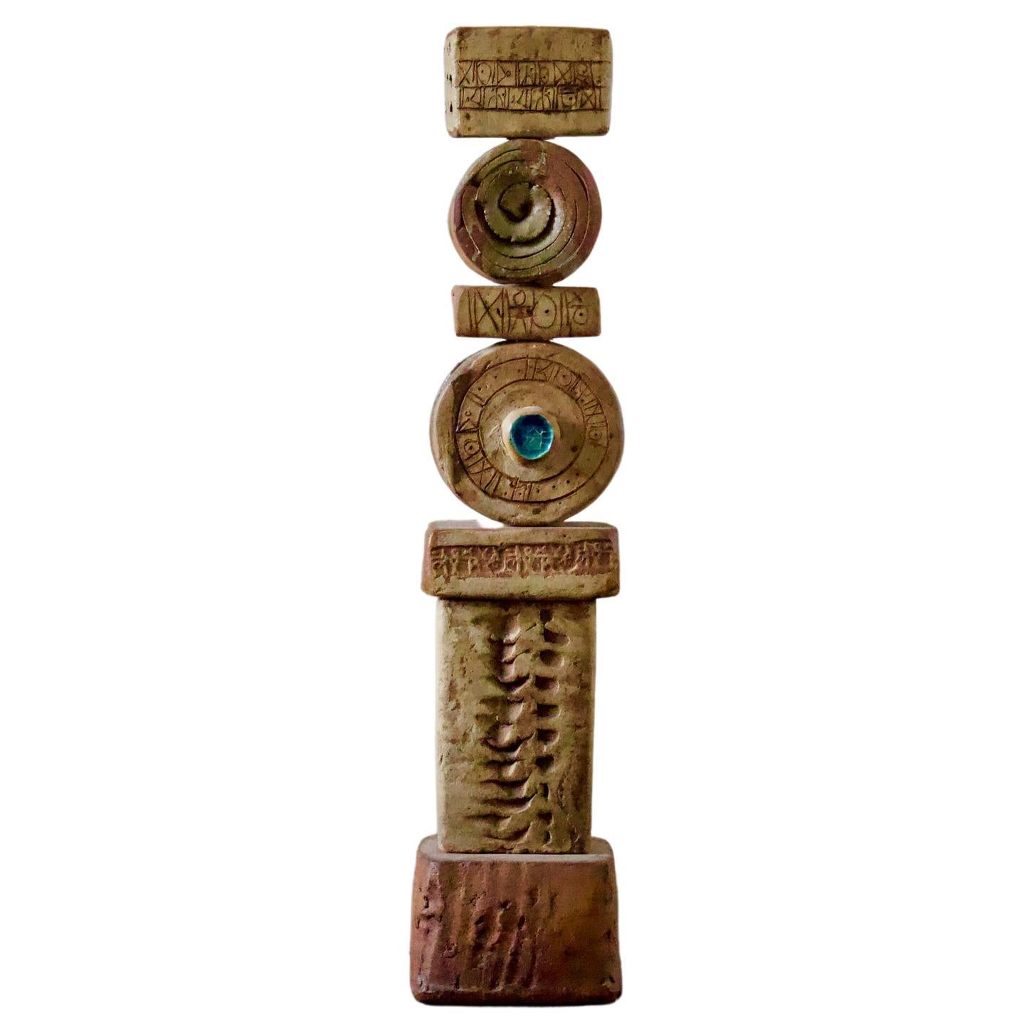 Monumental 1970s Bernard Rooke Art Pottery Table Lamp at 1stDibs