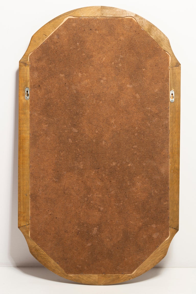 Mid Century Big Decorative Wood Original Glass Patina Mirror, Italy ...