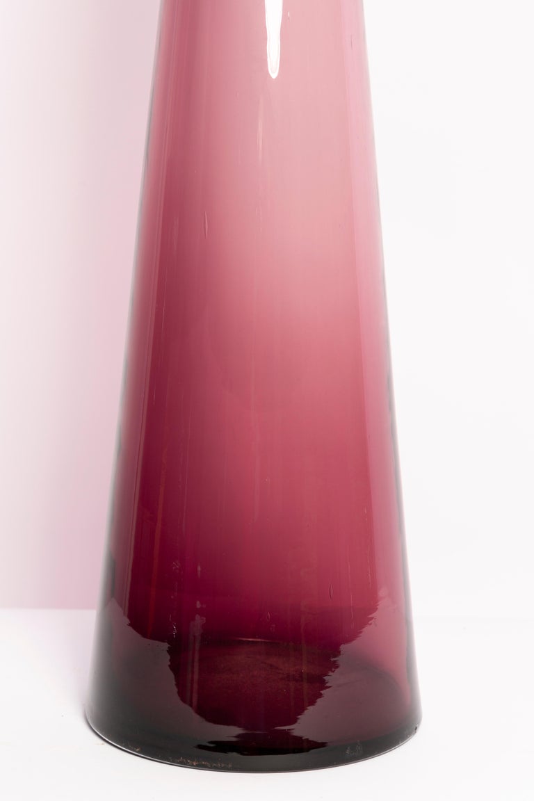 Mid Century Big Vintage Purple Ombre Vase, Italy, 1960s For Sale at 1stDibs