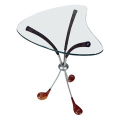Playful Biomorphic Golf Club Side Table at 1stdibs