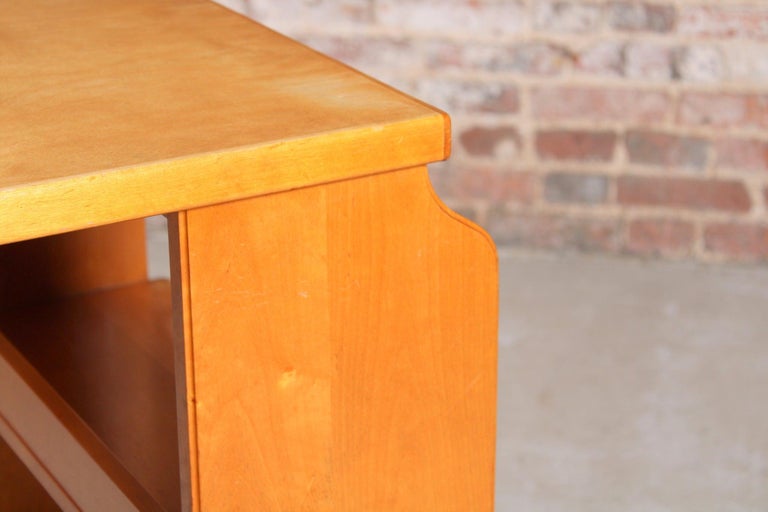 Mid-Century Birch Writing Desk with Shelves by Ilmari Tapiovaara ...