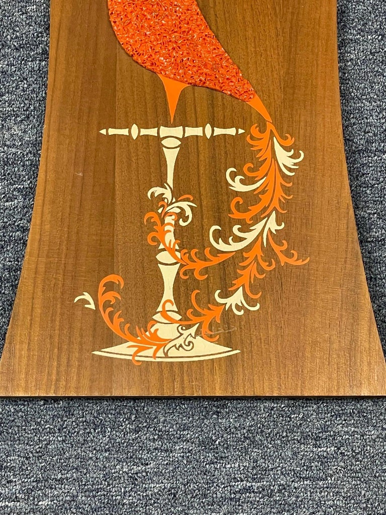 Mid-Century Bird Motif 3d Wood Wall Plaques, a Pair For Sale at 1stDibs