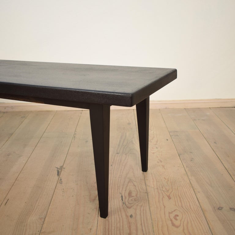 Midcentury Black Ebonized Danish Bench, circa 1970 at 1stDibs
