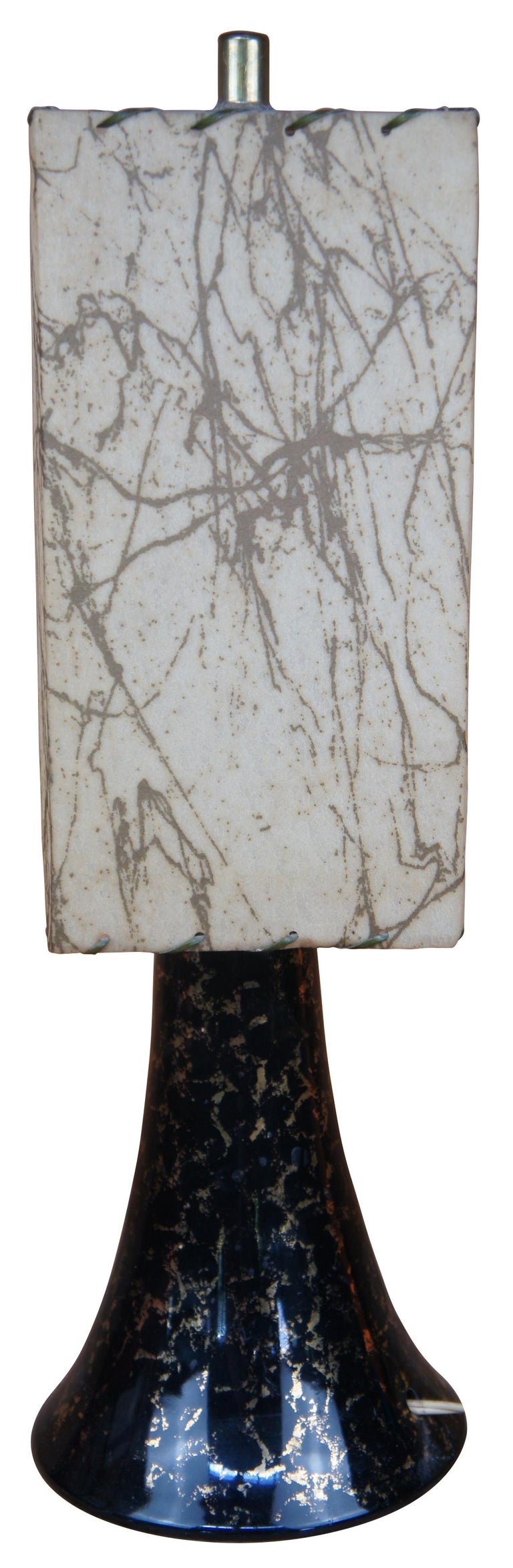 Mid-Century Black and Gold Ceramic Boudoir Vanity Table Lamp For Sale ...