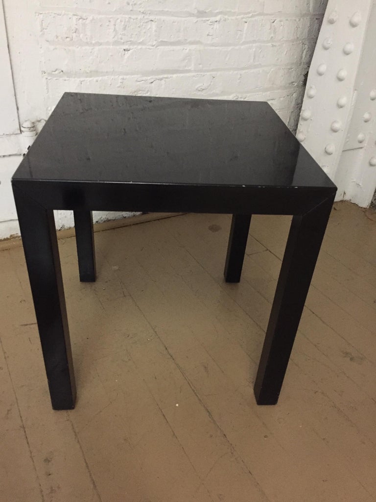 Mid-century Modern Black Lacquer Tables / Set of Three For Sale at 1stDibs