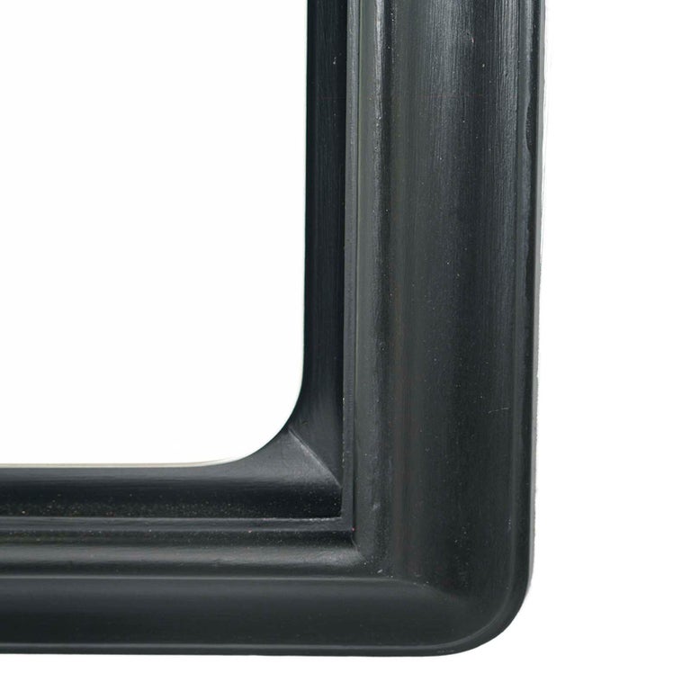 Midcentury Black Wall Mirror, Painted Walnut by Sergio Mazza for ...