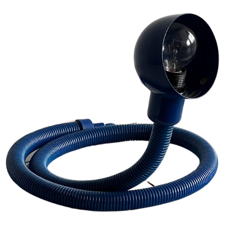 Mid Century Blue Hebi Snake Lamp For Sale at 1stDibs