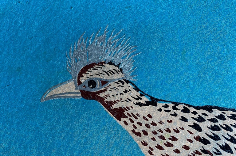 Mid Century Blue Roadrunner Bird Serving Tray, circa 1960 For Sale at ...