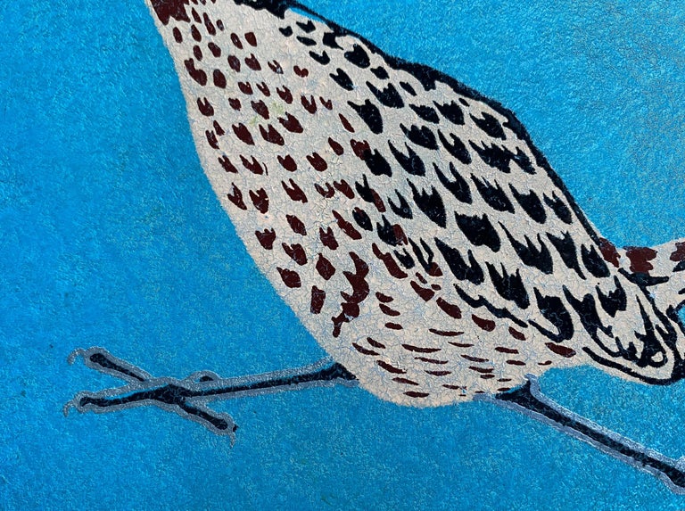 Mid Century Blue Roadrunner Bird Serving Tray, circa 1960 For Sale at ...