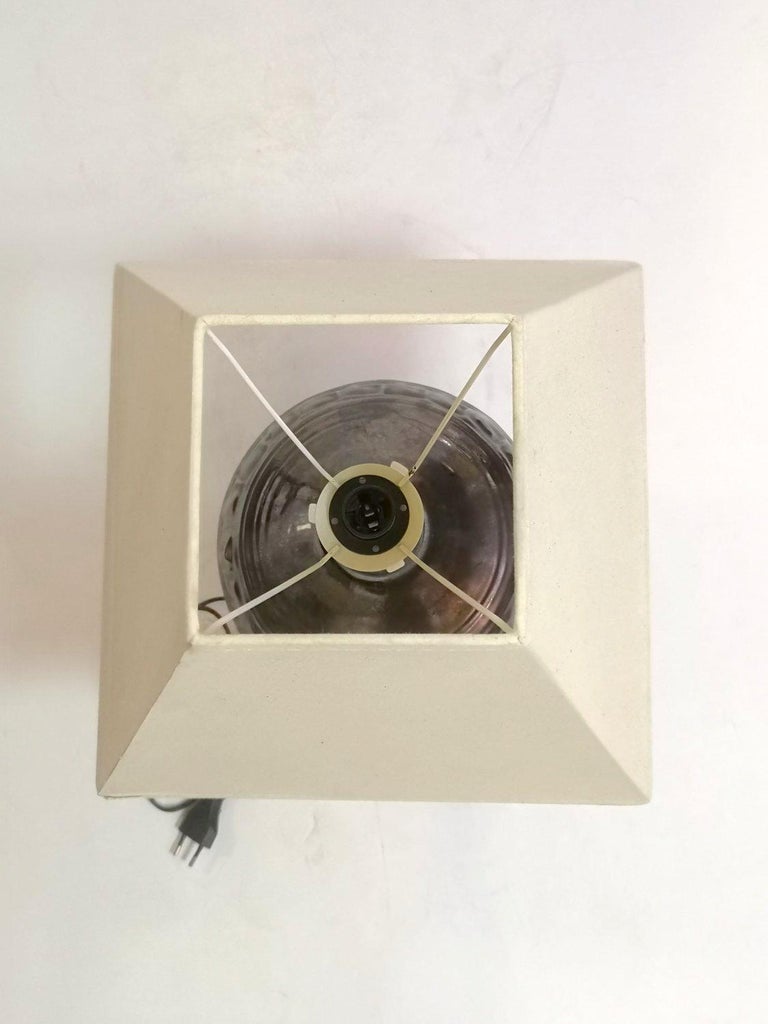 Mid-century Bod Éva dark iridescent ceramic table lamp 1970's For Sale ...