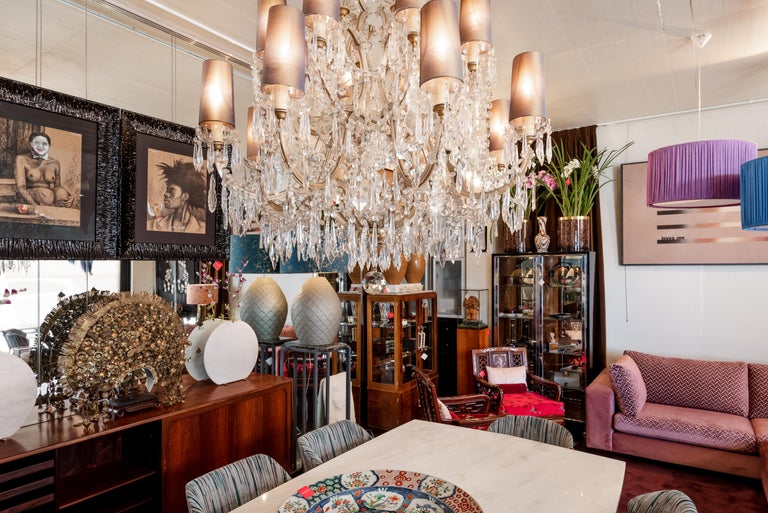 Mid-century Bohemian Marie Therese Baccarat Style 16 Light Crystal ...