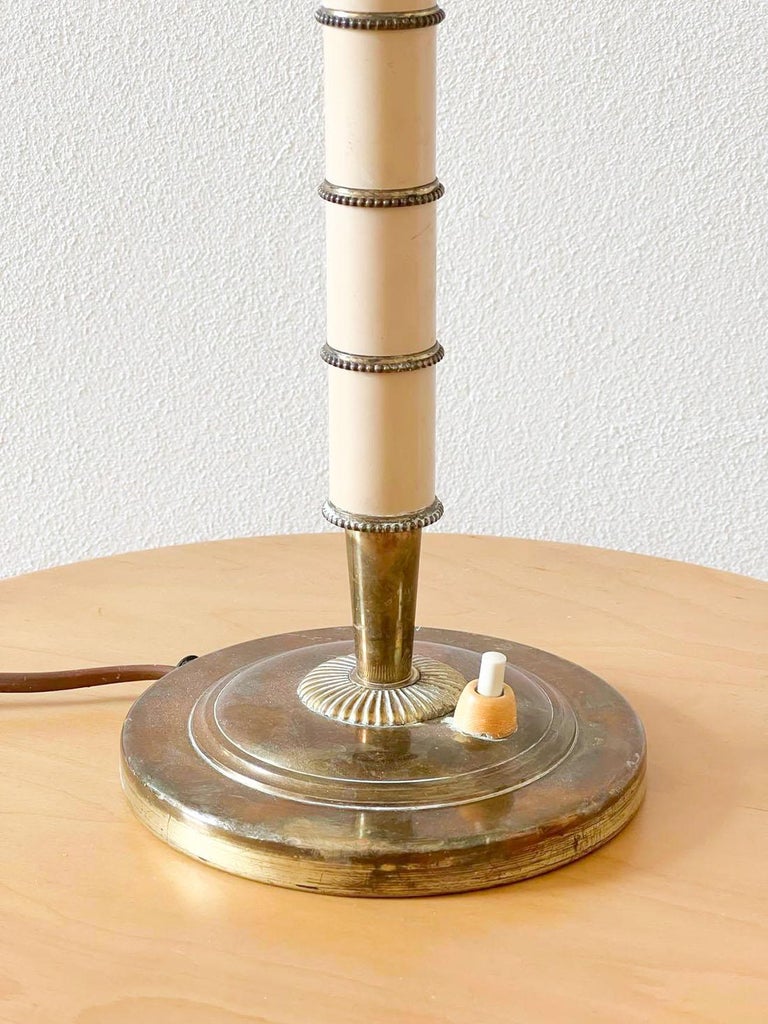 Josef Frank Table Lamp in Brass and Fabric, 1960s For Sale at 1stDibs
