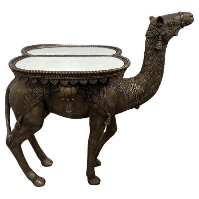 Mid Century Brass Camel Cocktail Table With Miirror Tops For Sale at ...