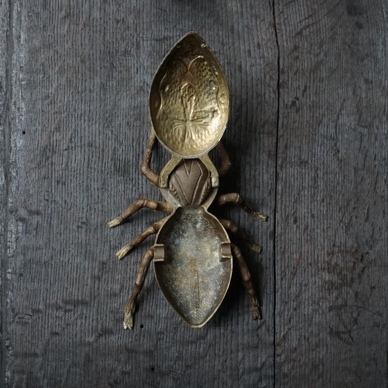 Mid-Century Brass Insects Fly, Spider, Ladybug Ant, Crab Ashtray ...