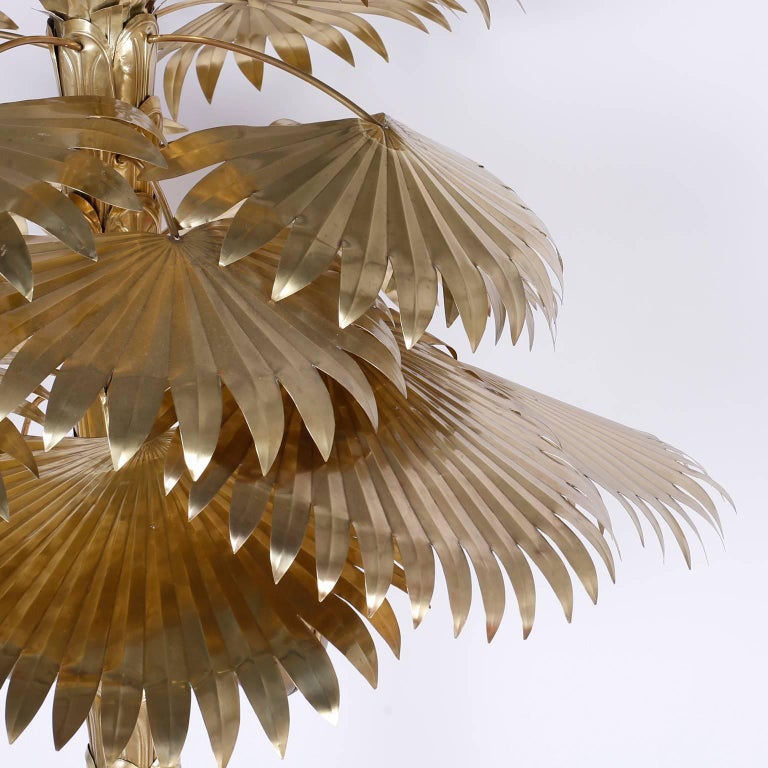 Mid Century Brass Palm Tree Sculpture at 1stDibs
