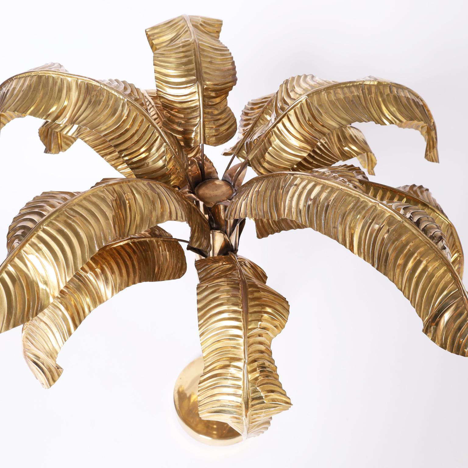 Mid Century Brass Palm Tree Sculpture at 1stDibs
